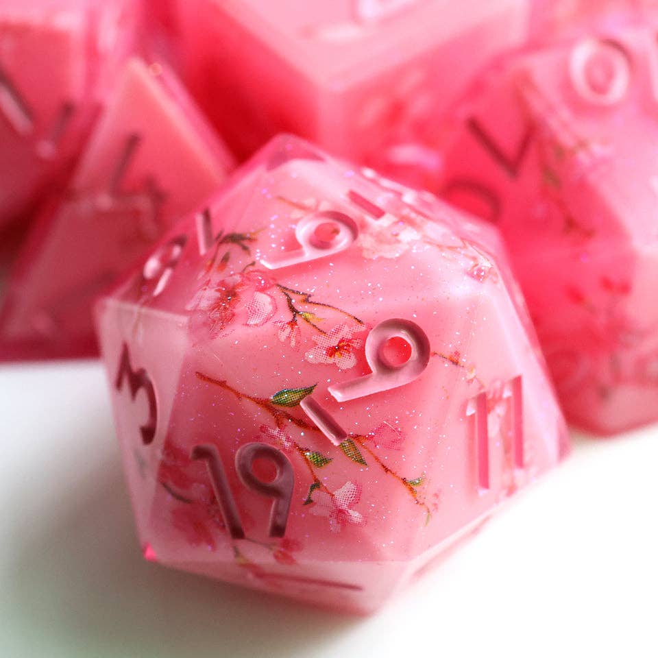 Candied Blossom | Art Core Dice| 7-Polyhedral Set – Edison Hills